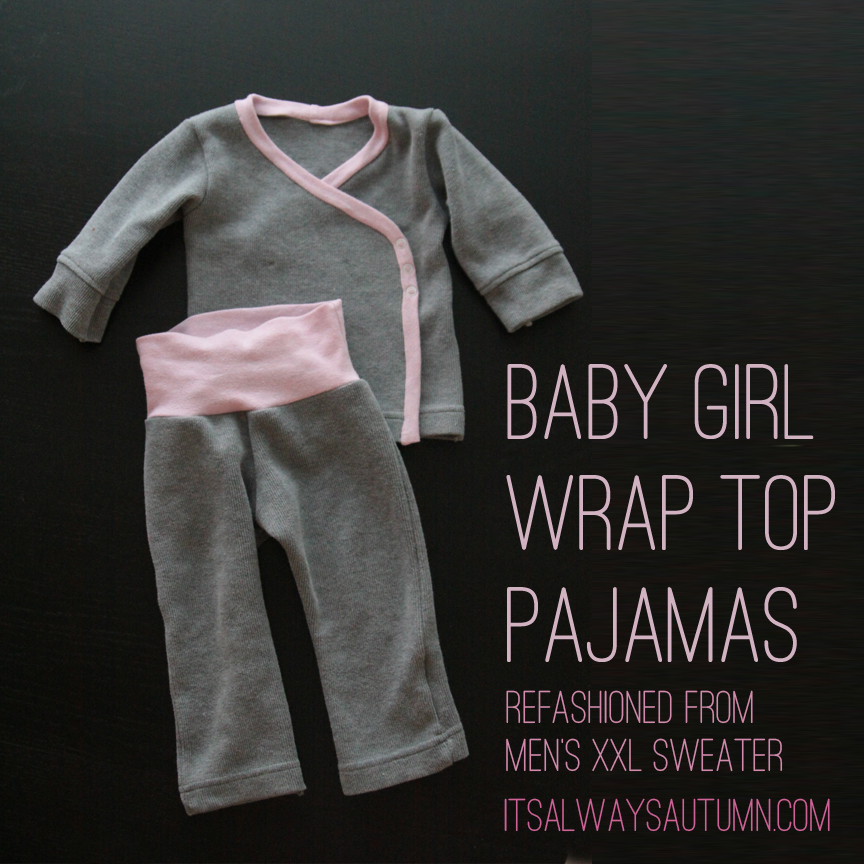 baby girl wrap front pajamas - It's Always Autumn