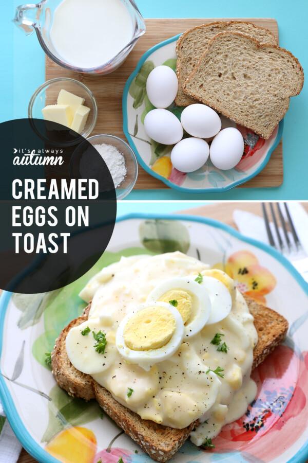 Creamed Eggs on Toast - It's Always Autumn