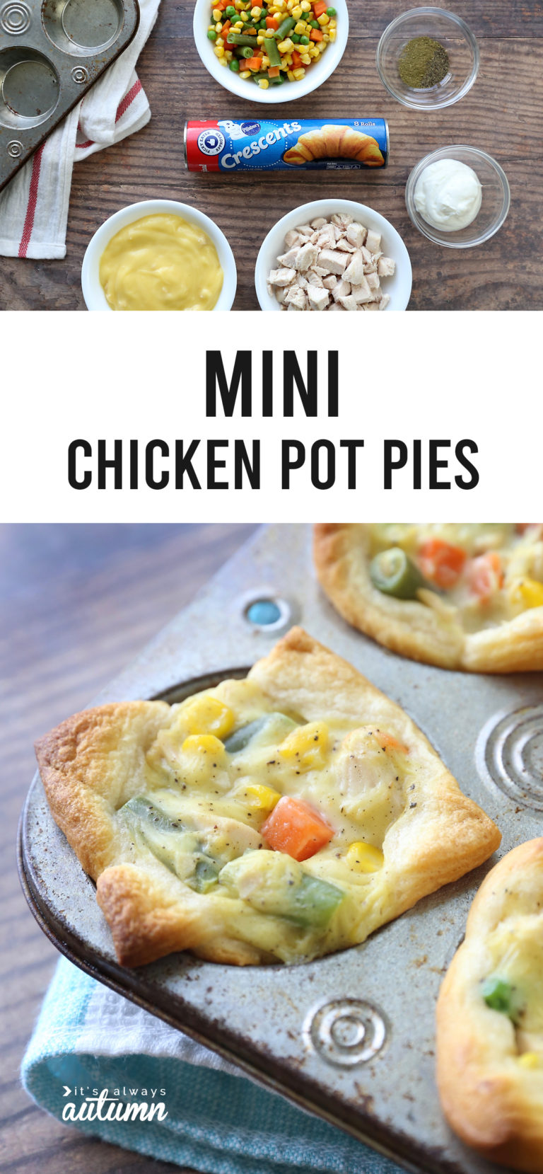 Delicious Mini Chicken Pot Pies - It's Always Autumn