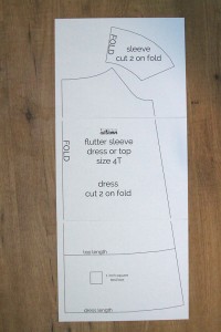 girl's flutter sleeve dress or top sewing tutorial & free pattern in 4T ...