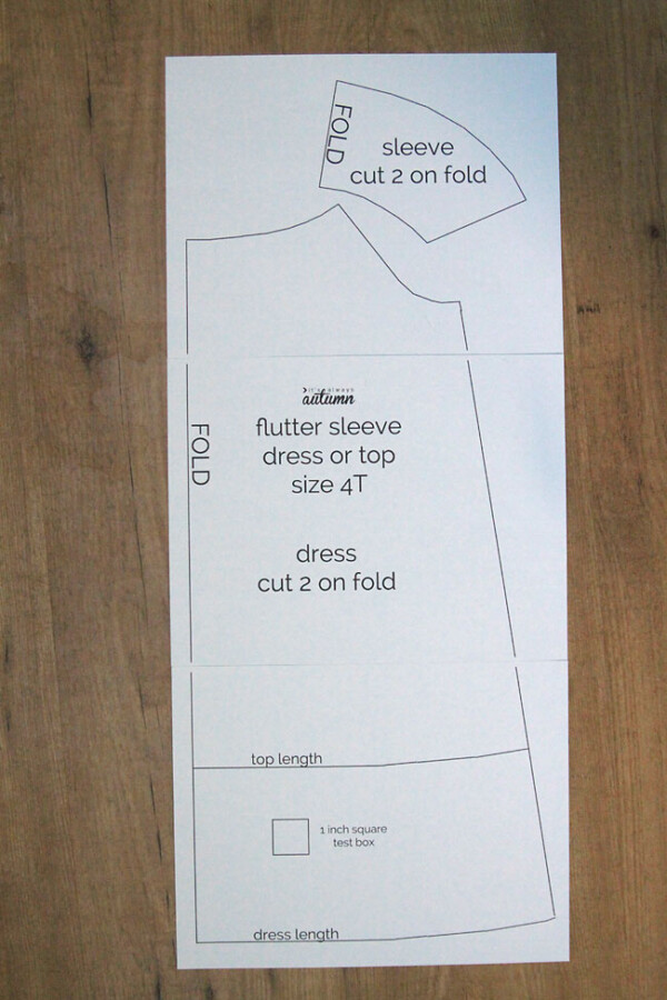 girl's flutter sleeve dress or top sewing tutorial & free pattern in 4T ...