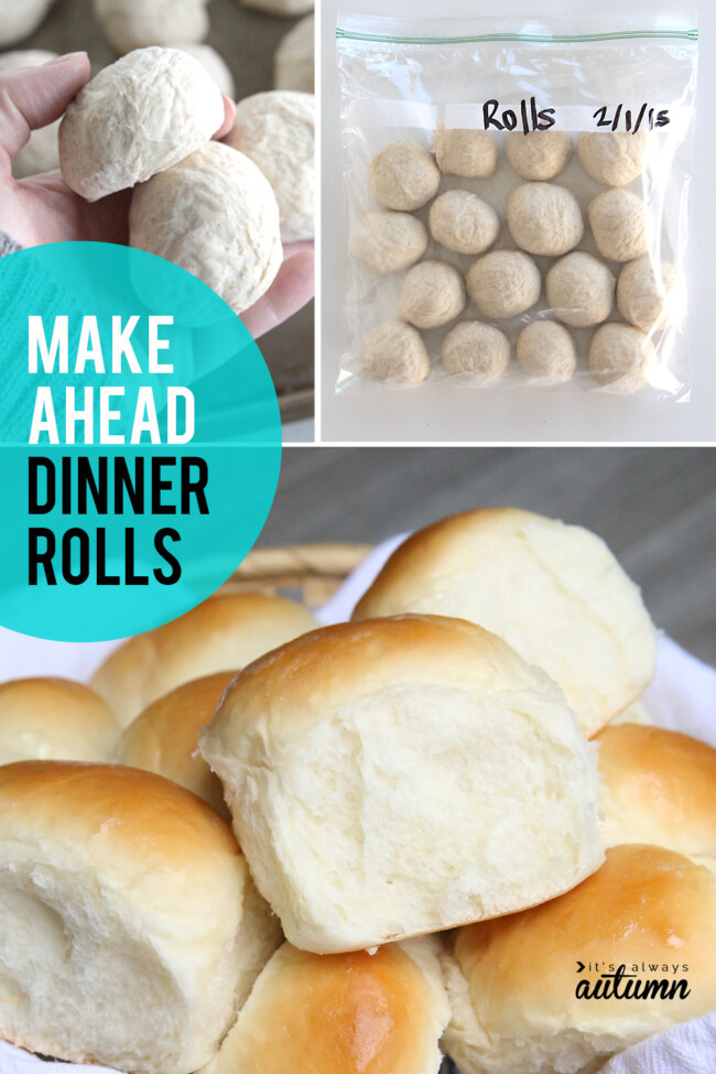how to make rolls in advance & bake later {fridge & freezer methods ...