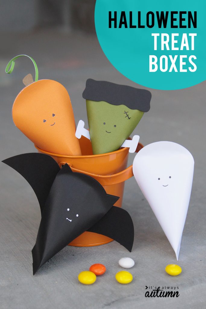 easy DIY Halloween character treat boxes - It's Always Autumn