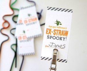 non-candy Halloween treat idea: spooky straws - It's Always Autumn
