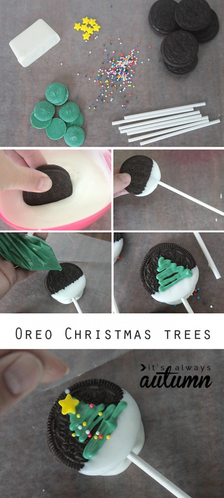 Christmas tree OREO pops - It's Always Autumn