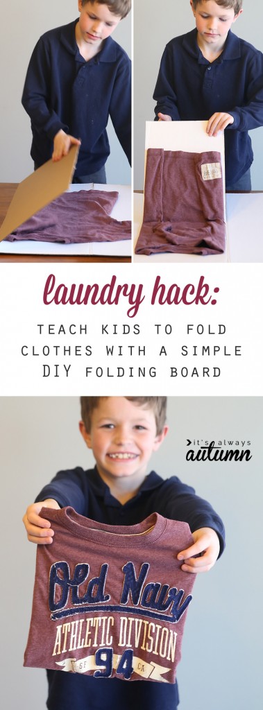 DIY Laundry Folding Board so kids can help with the laundry! - It's ...