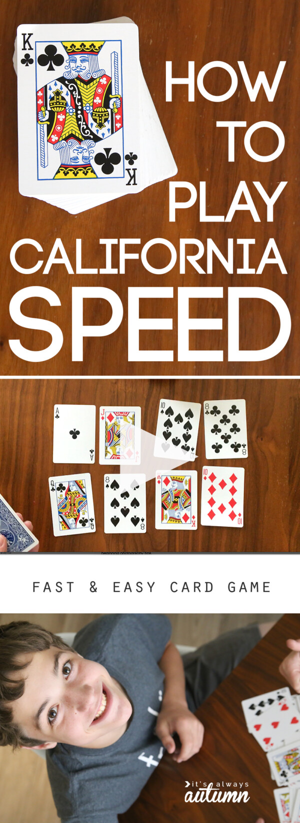 how to play California Speed | easy card game - It's Always Autumn