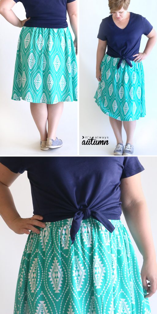 the perfect flattering gathered skirt for summer - It's Always Autumn