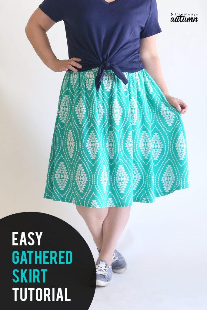 the perfect flattering gathered skirt for summer - It's Always Autumn