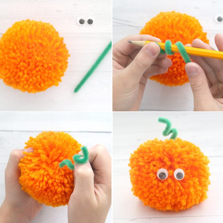Halloween pom pom pals {easy kids' craft} - It's Always Autumn