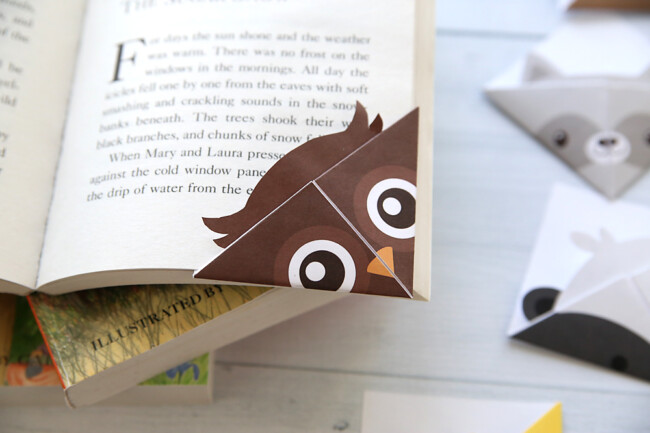DIY woodland animals origami bookmarks {print + fold} - It's Always Autumn