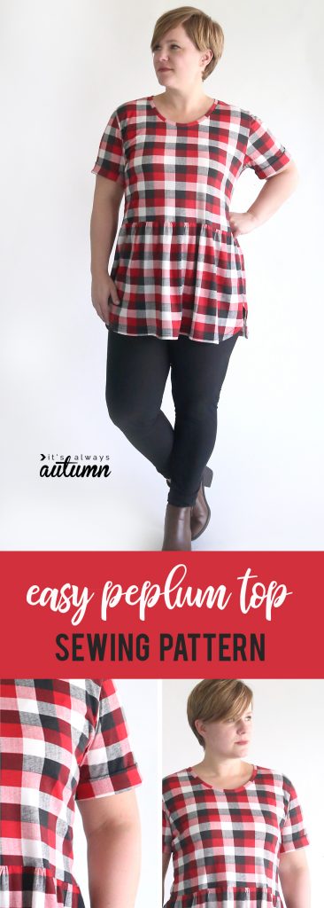 cute + easy Peplum Top Pattern and sewing tutorial - It's Always Autumn
