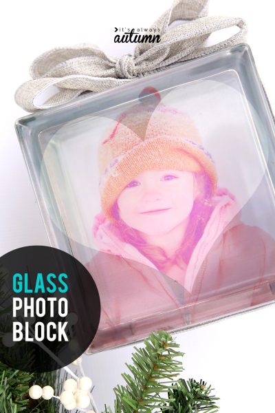 crazy easy photo transfer to glass | glass photo block - It's Always Autumn