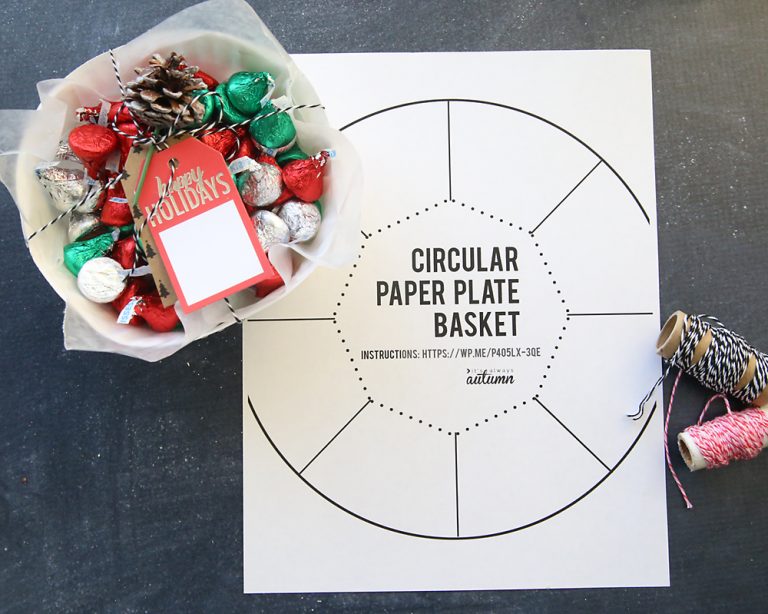 Make a cute treat basket from a paper plate! - It's Always Autumn