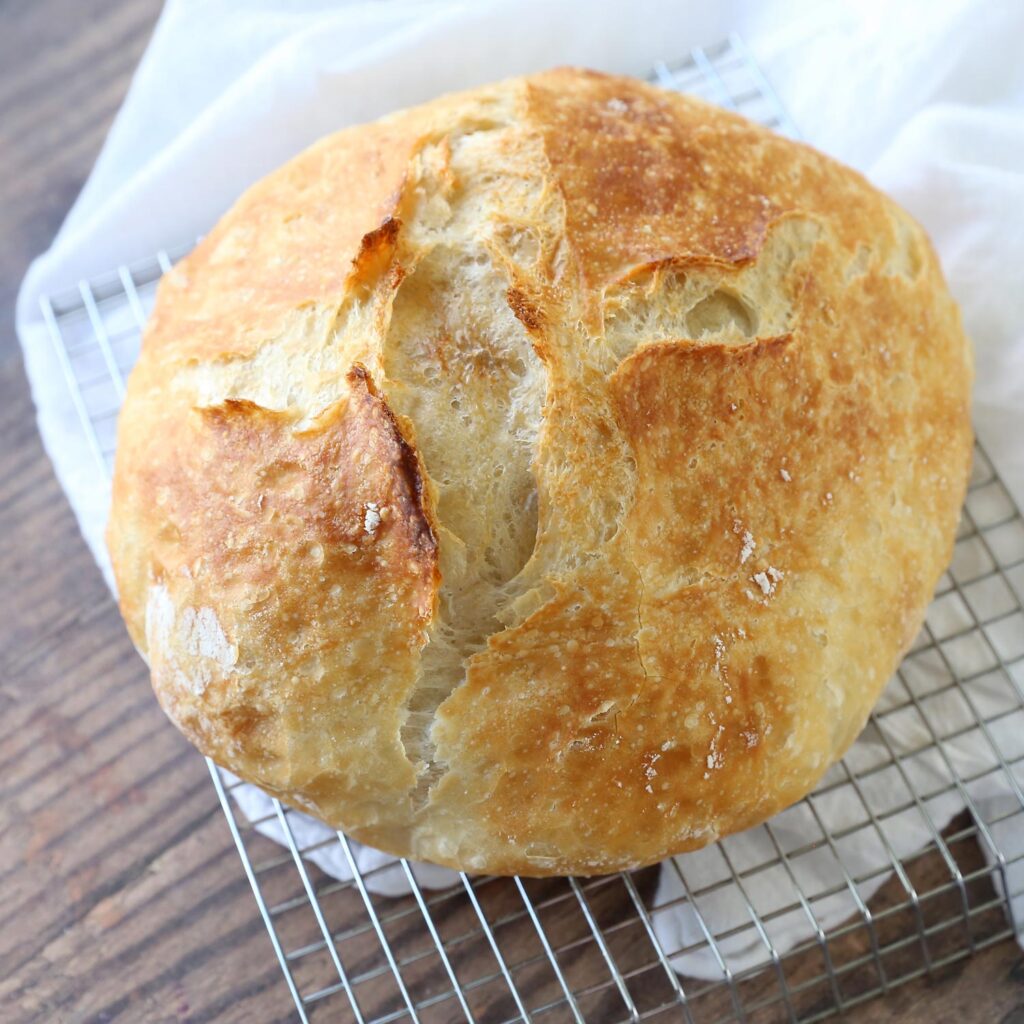 Crazy Easy 4 Ingredient Artisan Bread - It's Always Autumn