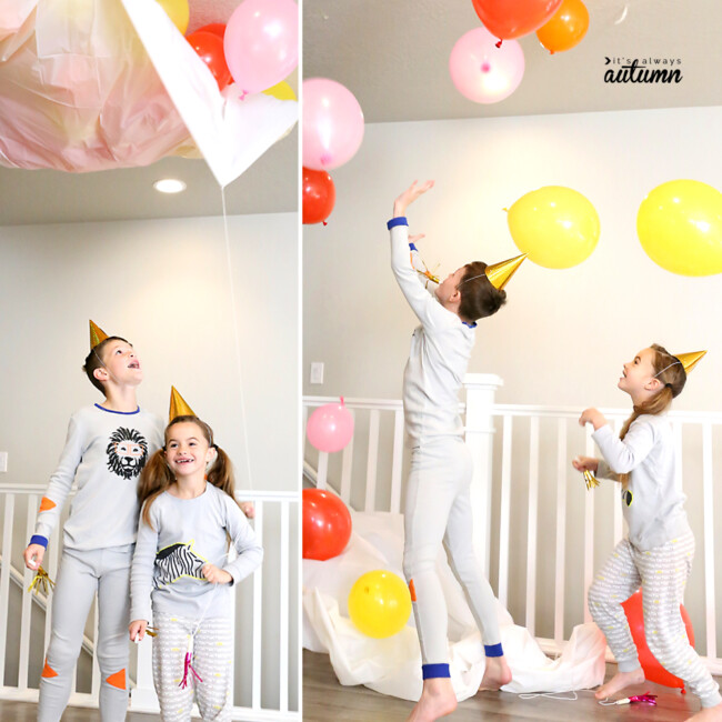 DIY balloon drop for New Year's Eve - It's Always Autumn