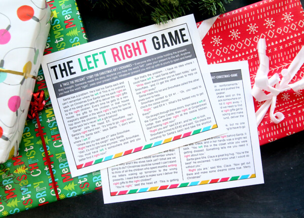 The Christmas left right game (w/printable story) - It's Always Autumn
