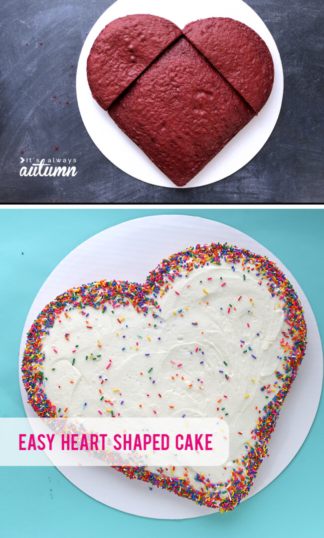 How to Make a Heart Shaped Cake {4 Ways!} - It's Always Autumn