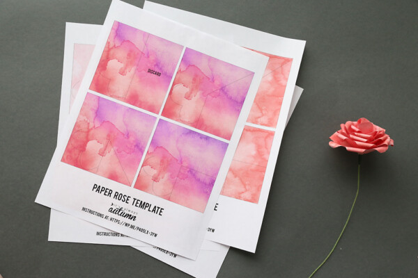 How to Make Gorgeous Paper Roses {Free Template} - It's Always Autumn
