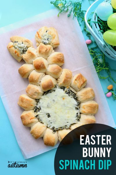 Easter Bunny Spinach Dip - It's Always Autumn