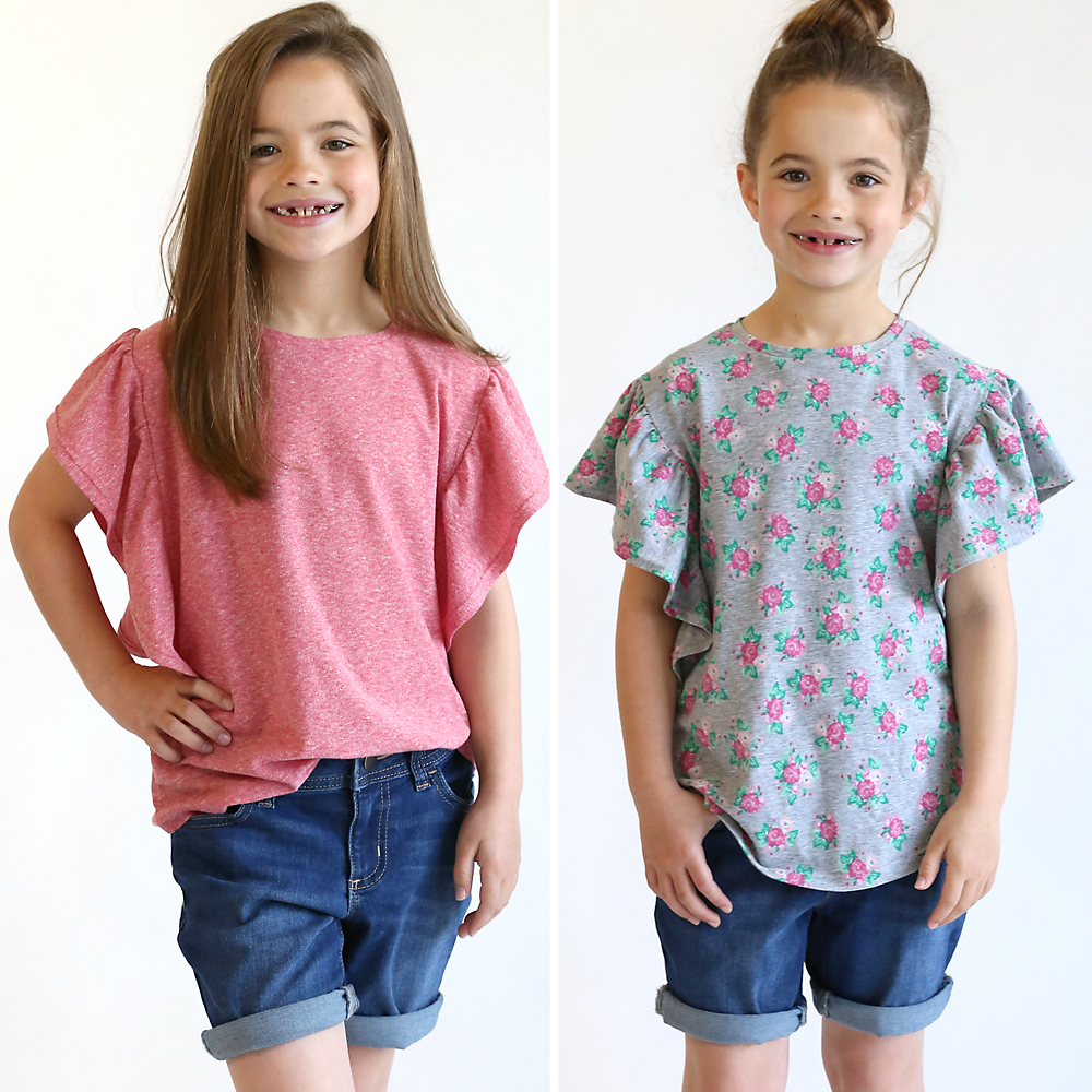 The waterfall top pattern for girls {how to sew a ruffle shirt} - It's ...