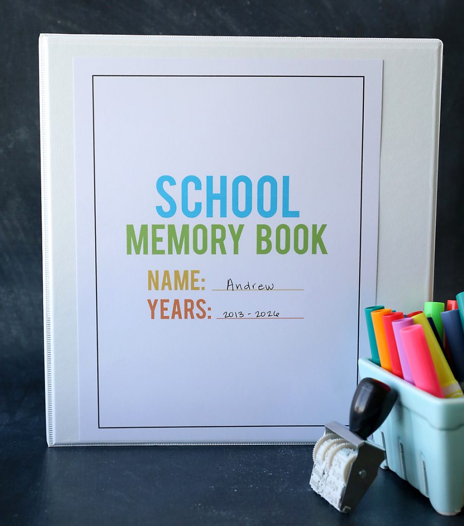 Organize school papers the easy way with a school memory binder