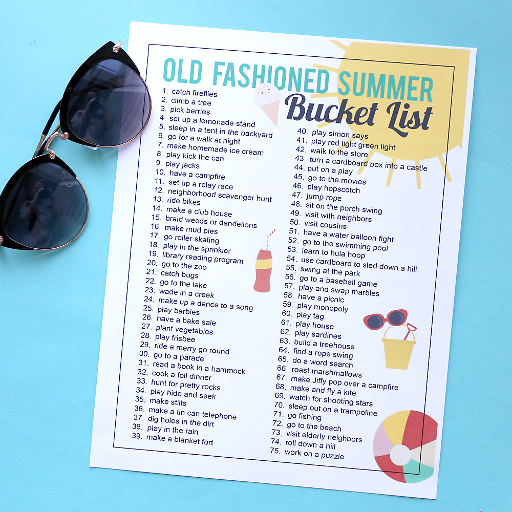 Old Fashioned Summer Bucket List - It's Always Autumn