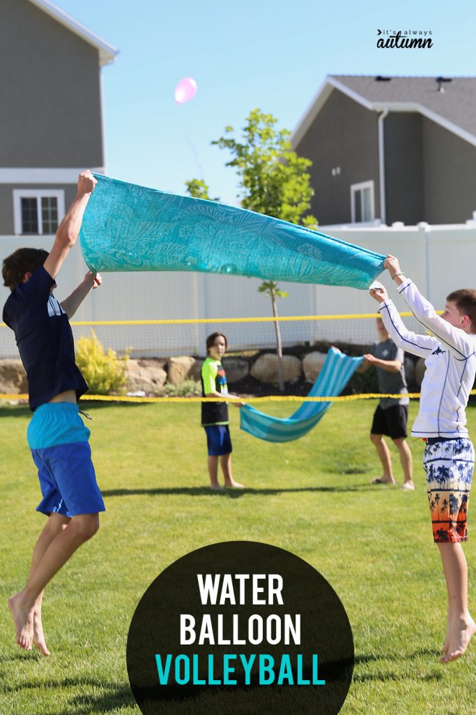 Water balloon volleyball: hilarious summer water game! - It's Always Autumn