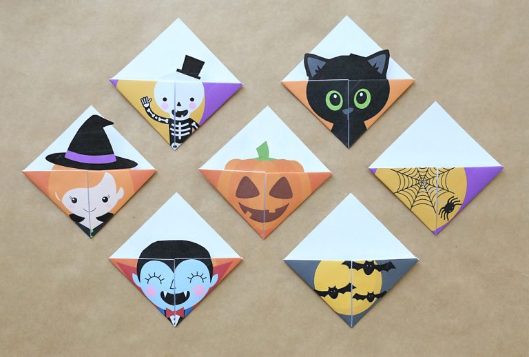 Print + fold Halloween bookmarks tutorial - It's Always Autumn