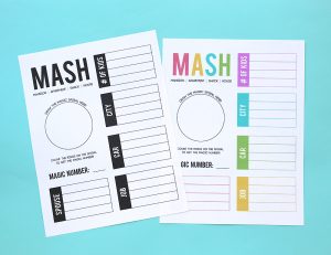 How to Play MASH + Printable Worksheet! - It's Always Autumn