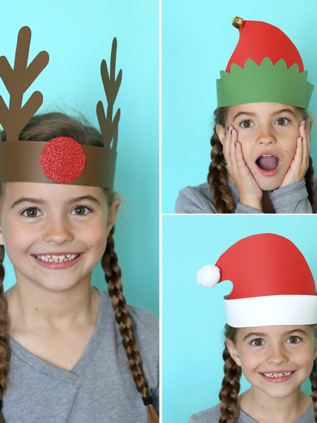 Santa, Elf + Reindeer Headbands {Easy Christmas Craft For Kids} Story ...
