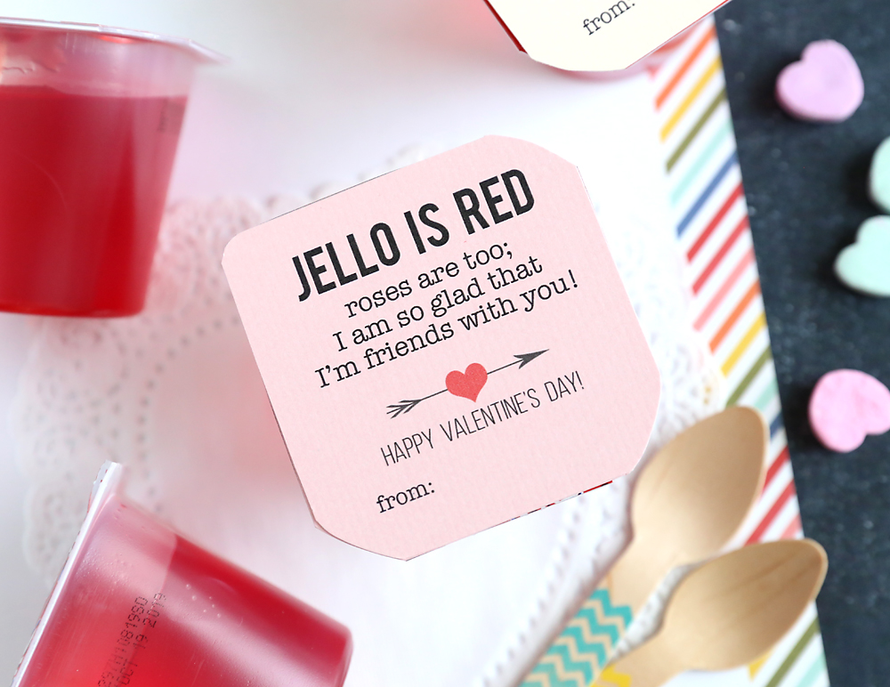 Jello Valentines: easy classroom Valentine idea - It's Always Autumn