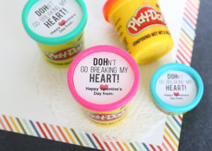 Play-DOH Valentines: printable classroom Valentine idea - It's Always Autumn