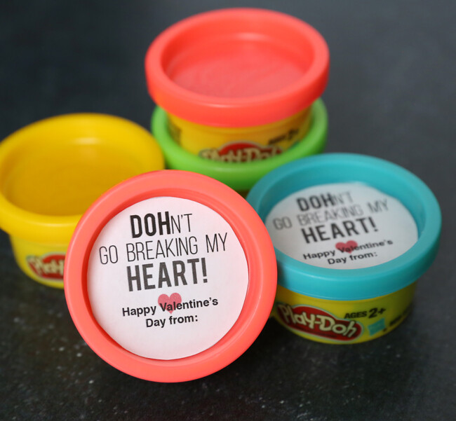 Play-DOH Valentines: printable classroom Valentine idea - It's Always ...