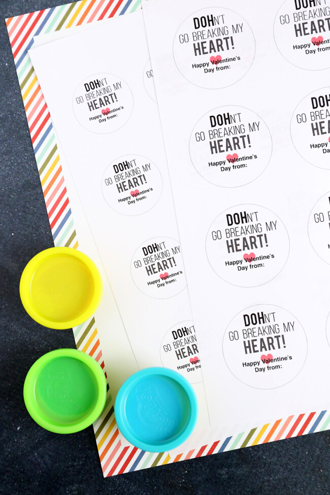 Play-DOH Valentines: printable classroom Valentine idea - It's Always ...