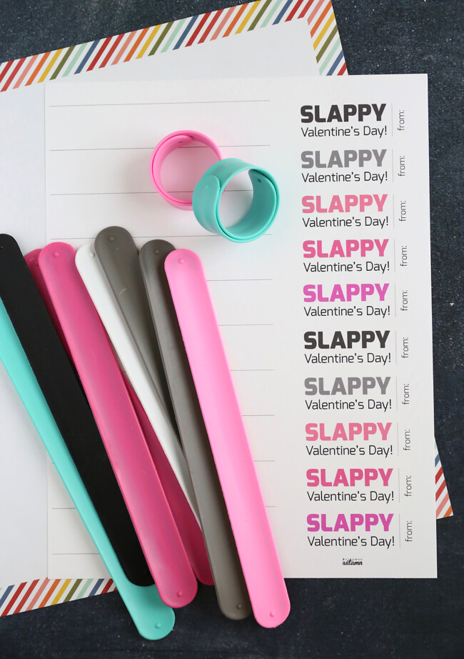 Slap bracelet Valentines: easy classroom Valentine idea - It's Always ...