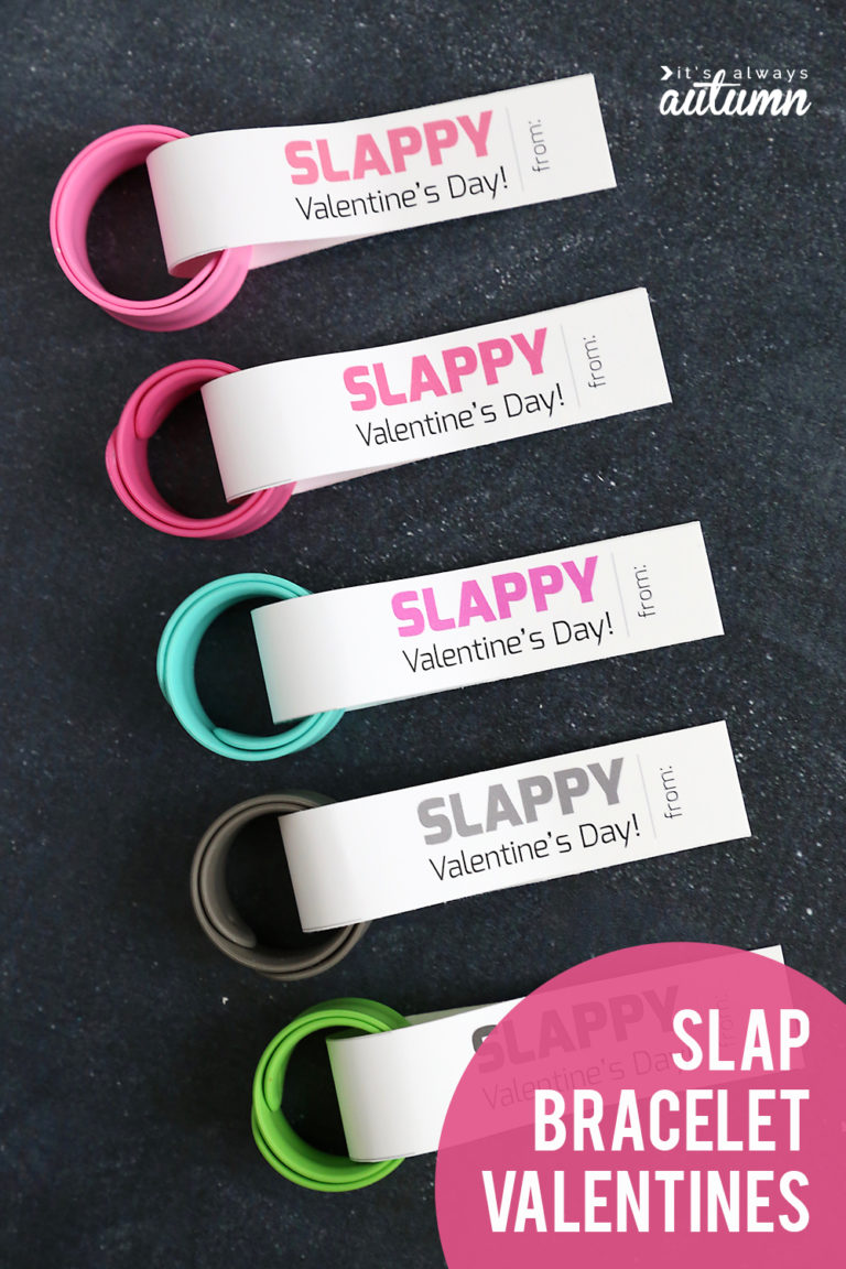 Slap bracelet Valentines: easy classroom Valentine idea - It's Always ...