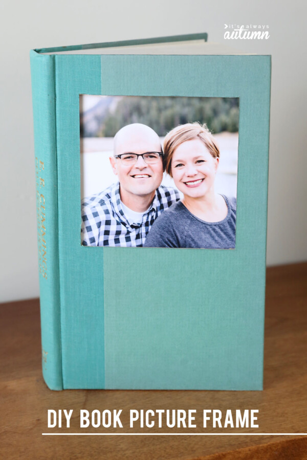 DIY book picture frame - easy photo craft idea