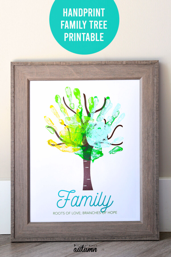 Make an adorable family handprint tree {great gift idea} - It's Always ...