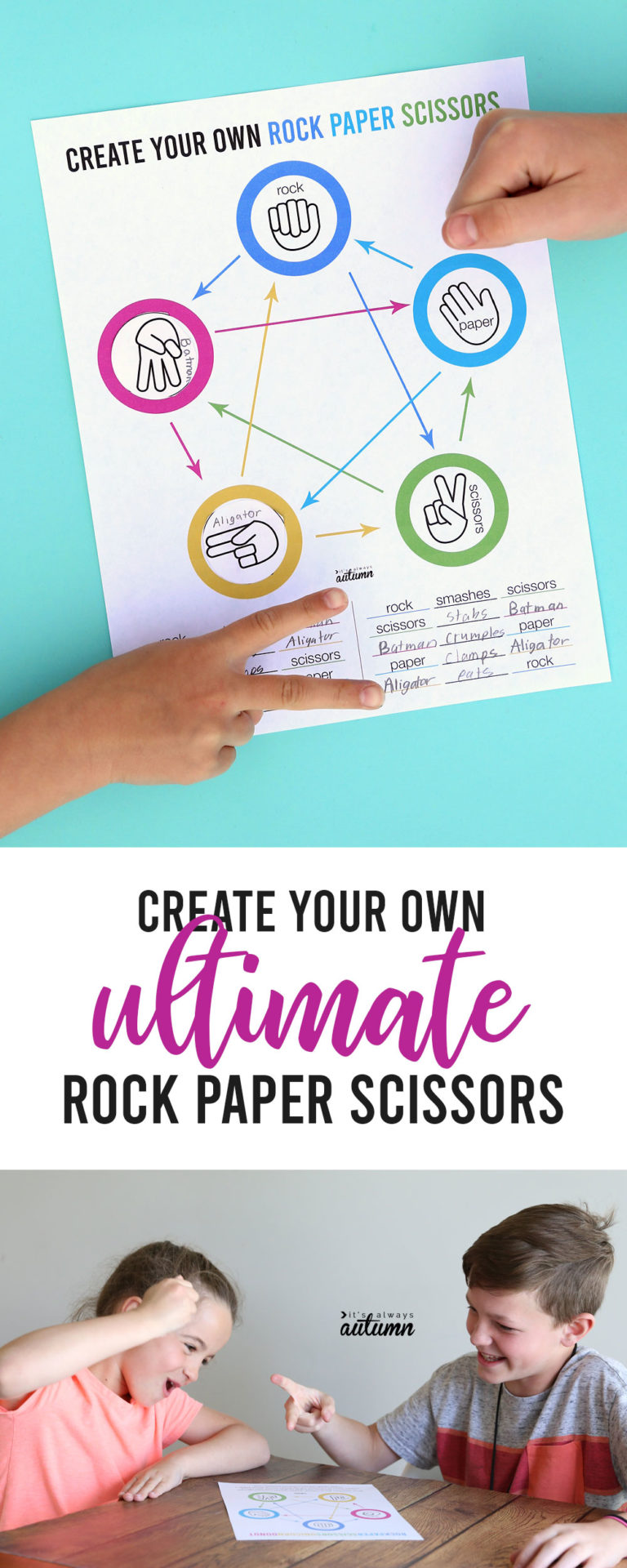 Create your own ULTIMATE rock paper scissors game - It's Always Autumn