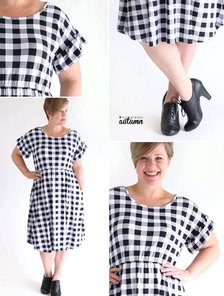 The Everyday Dress sewing pattern + ruffled sleeves - It's Always Autumn