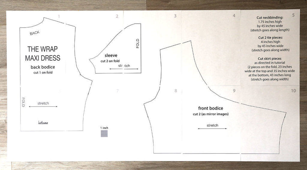 Wrap Top Maxi Dress sewing pattern + tutorial - It's Always Autumn