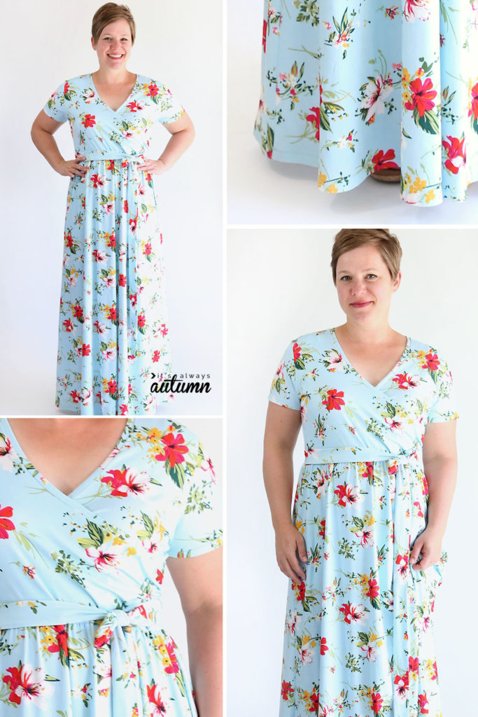 Wrap Top Maxi Dress sewing pattern + tutorial - It's Always Autumn