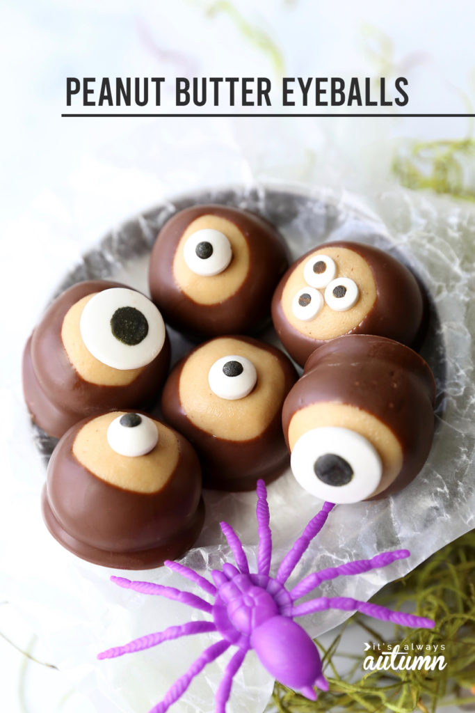 Peanut Butter Eyeballs {easy Halloween treat} - It's Always Autumn