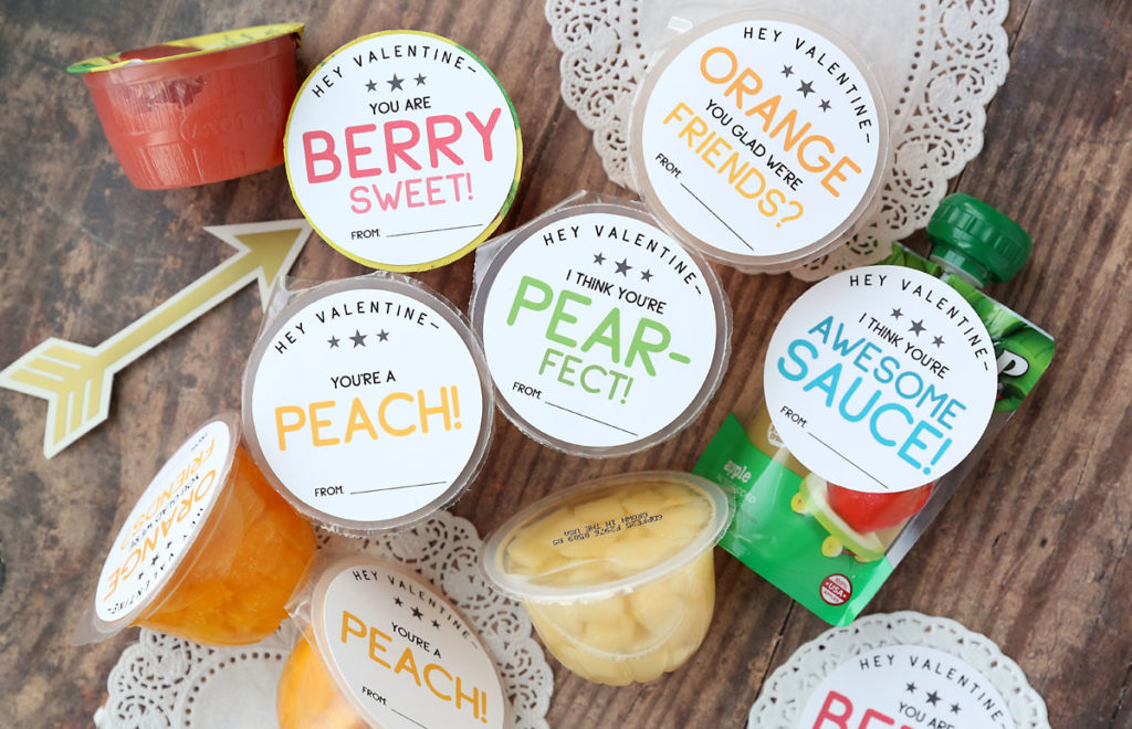 Fruit Cup Valentines {healthy Valentines for kids!} - It's Always Autumn