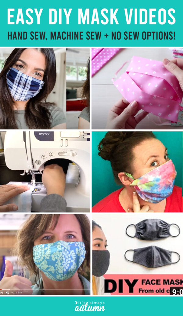 The best EASY homemade face mask VIDEOS {including no sew options} - It ...