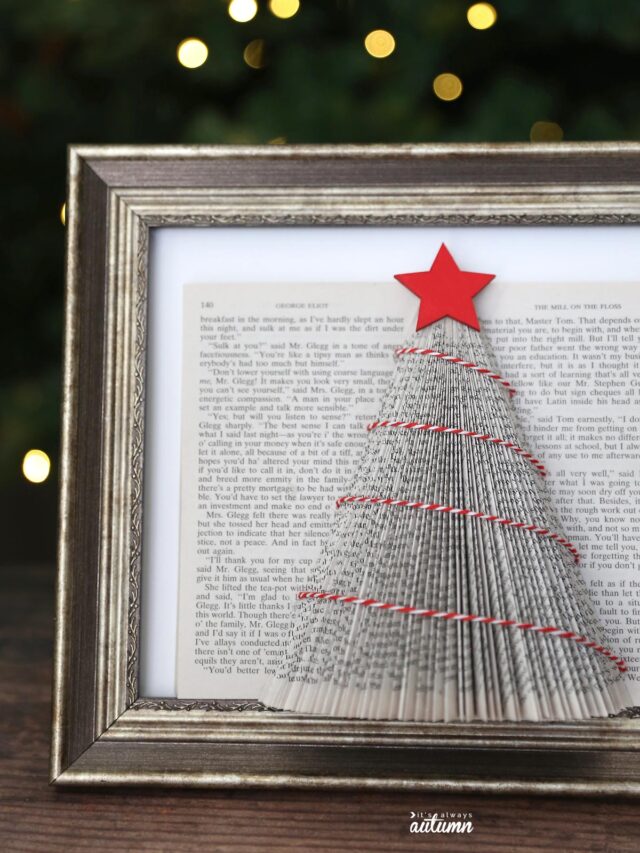 How To Make A Folded Book Christmas Tree Story - It's Always Autumn
