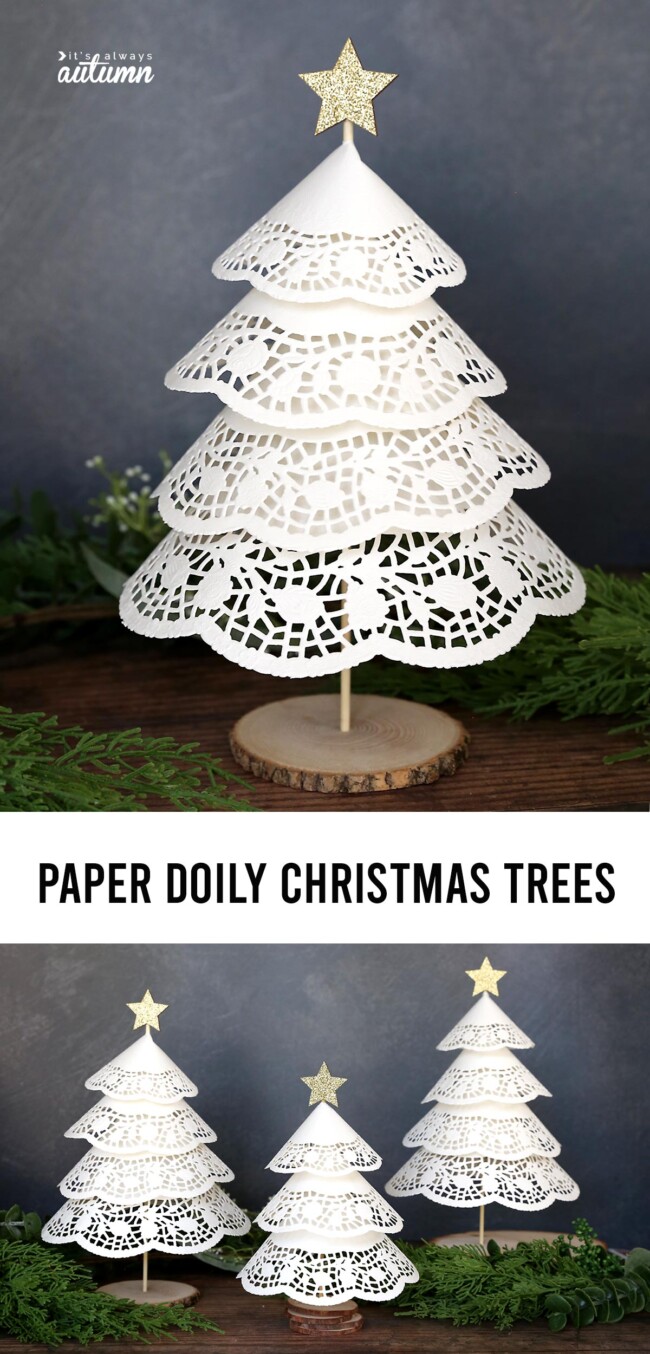 Make Paper Doily Christmas Trees {w/Dollar Store supplies} - It's ...