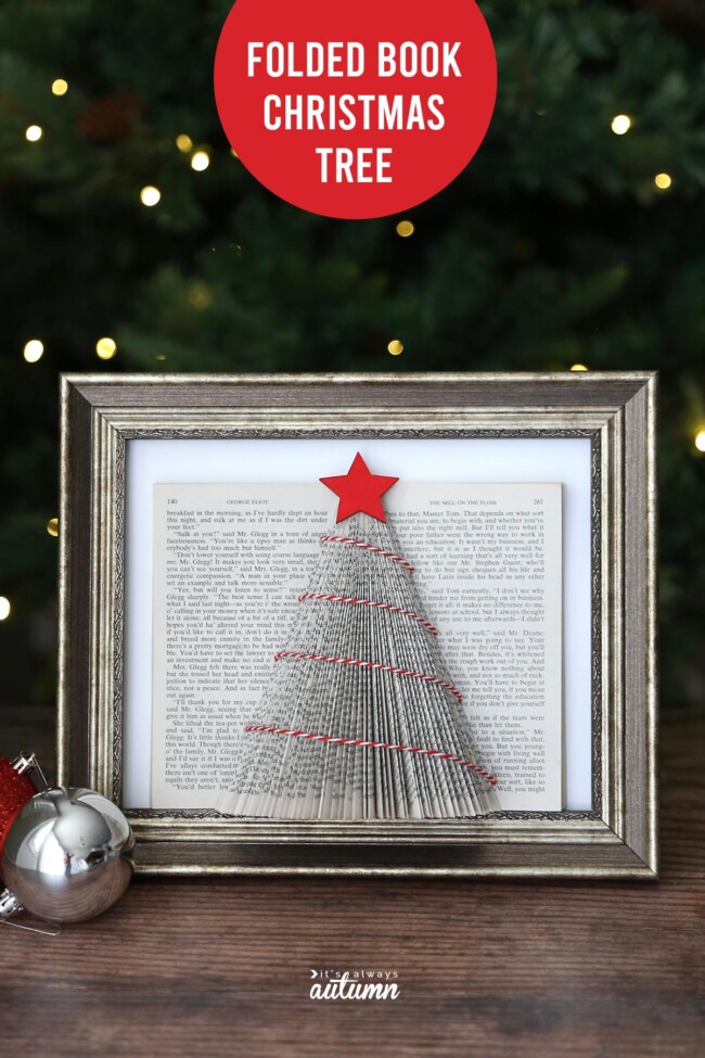 How to make a Folded Book Christmas Tree - It's Always Autumn