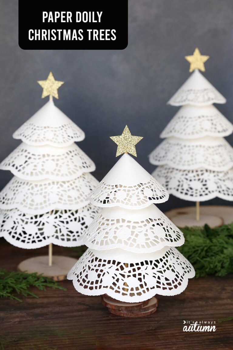 Make Paper Doily Christmas Trees {w/Dollar Store supplies} - It's ...